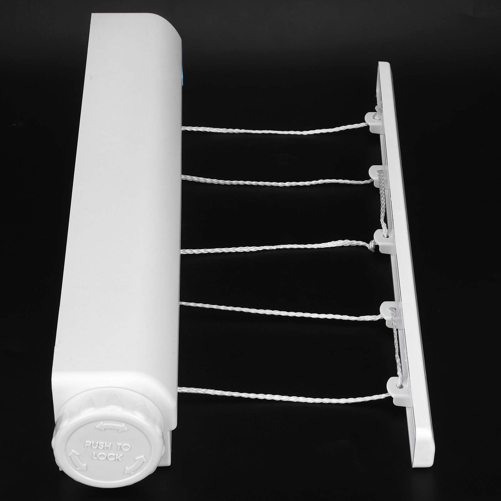 Yosoo Telescopic Drying Rope, Retractable Clothesline for Laundry Home Balcony Hotel (Five Ropes) Retractable Clothesline Outdoor Retractable Clothesline