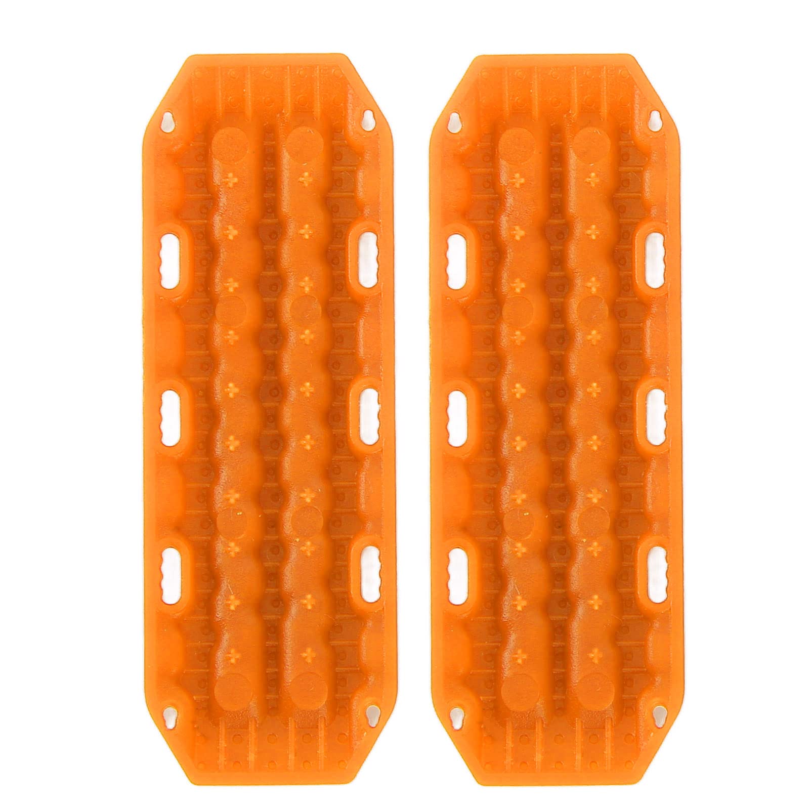 Dilwe 2pcs RC Sand Ladder, RC Plastic Recovery Ramps Board Compatible with 1/24 1/18 RC Car(Orange)
