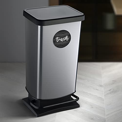 BabyPop! Recycle Trash Can Combo, Recycle Magnet for Trash Can, Garbage Recycle Bin Combo, Trash Recycle Bin Combo, Farmhouse Rustic Design