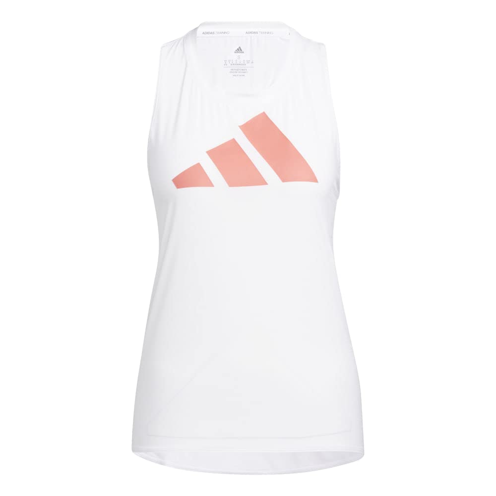 adidas Women's 3-Stripes Logo Tank Top, Black/White, Large