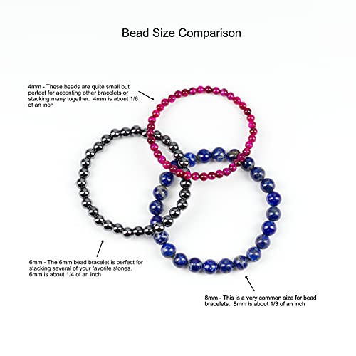 Cherry Tree Collection - Small, Medium, Large Sizes - Gemstone Beaded Bracelets For Women, Men, and Teens - 8mm Round Beads (Triple Protection Gold - Medium)