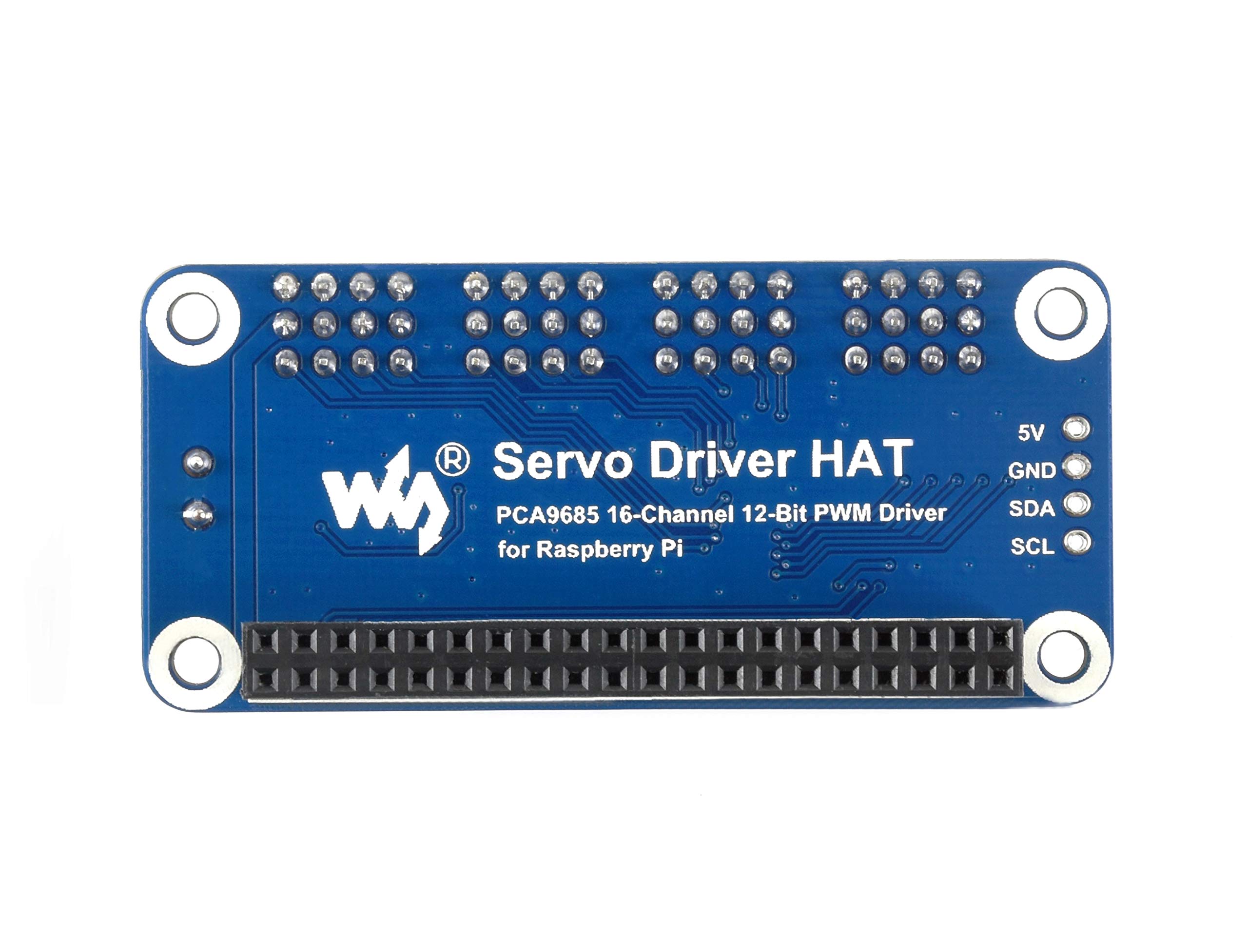 Servo Driver HAT Board for Raspberry Pi Zero/Zero W/Zero WH/2B/3B/3B+ 16-Channel Servo/PWM Outputs with I2C Interface Used for Controlling Robotic Arm or Hexapod Walker