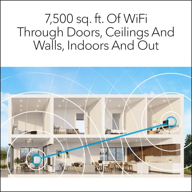 Netgear RBK763S-100NAS Orbi Tri-Band WiFi 6 Mesh System Router + 2 Satellites