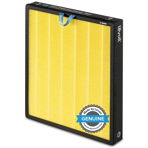 LEVOIT Vital 200S-P Pet Allergy Air Purifier Replacement, Supports HEPA Sleep Mode, 3-In-1 Filter, Efficiency Activated Carbon, Vital200S-RF-PA, 1 Pack, Yellow