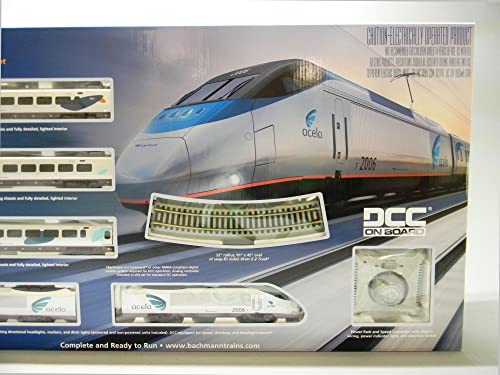 Bachmann Trains - Amtrak Acela DCC Equipped Ready To Run Electric Train Set - HO Scale 0.5 Liters