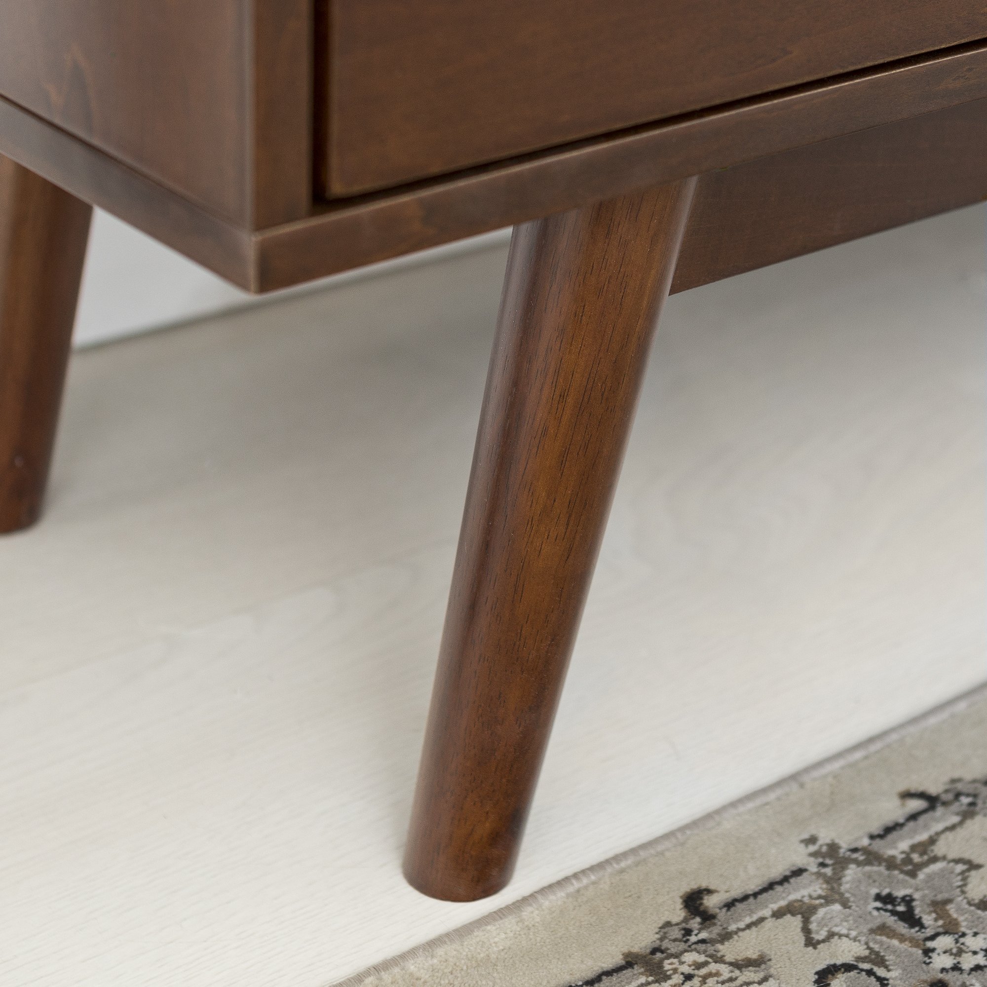 Home Accent Furnishings Harvey 60 Inch Mid Century Modern Television Stand in Walnut Finish