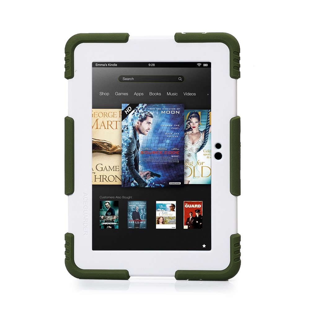 ACEGUARDER Military-Duty Series for Amazon Kindle Fire HDX 7'' Rainproof Snowproof Dirtproof Shockproof Cover Case with Stand