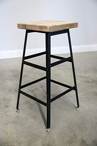 Barstool, Counter stool, Backless Stooll, Commercial Barstool, Reclaimed wood Industrial Steel, Made in the USA, Free Shipping