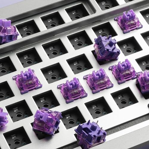 Akko CS Switches, 3 Pin 36gf Tactile Keyboard Switches Lavender Purple Key Switches Plate Mounted Compatible for MX Mechanical Keyboard (45 pcs)