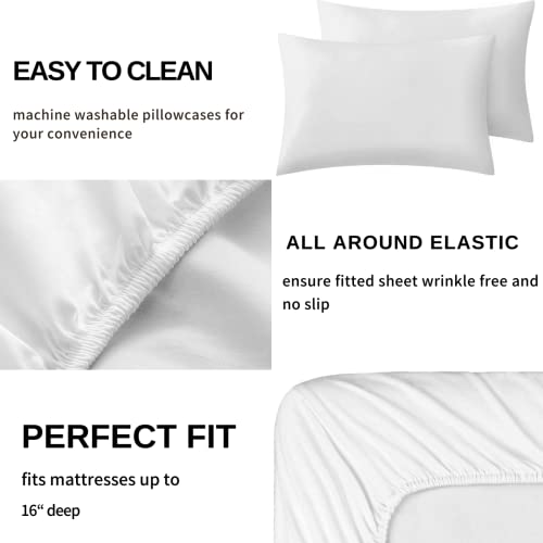 Beach Theme Sheets Twin - Seashell and Starfish Bed Sheet Set for Kids Girls - Coastal Bedding Sheets & Pillowcases 3 Piece - Fitted, Flat Sheet & Pillow Case - Soft & Deep Pocket & Wrinkle Free