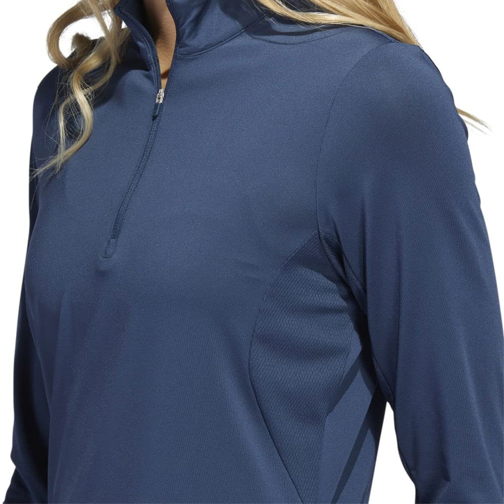 adidas Women's Standard Ultimate365 Sun Protection Golf Shirt, Crew Navy, Small