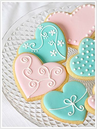 AKOAK 1 Set of 5 Pcs Heart-Shaped Cookie Cutters, Food Grade Plastic Different Size,Multi-color and Random