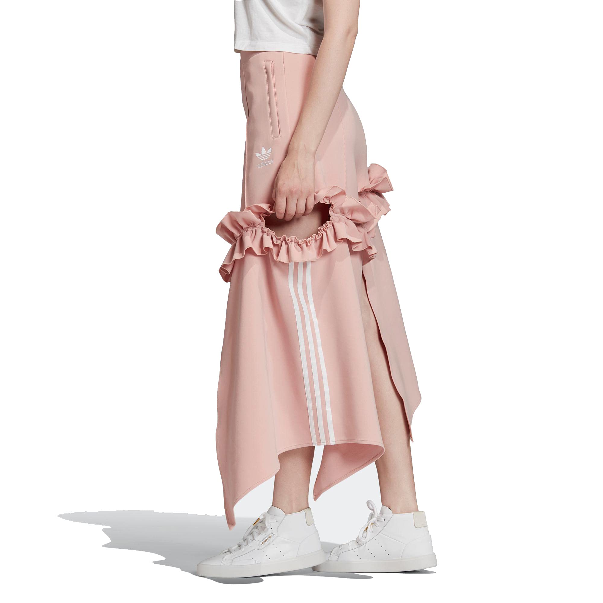 Adidas Women's J Koo Ruffled Assimetrical Sports Skirt, Pink, Small