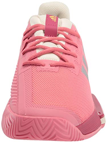 adidas Women's Solematch Bounce Hazy Rose/Silver Metallic/Acid Orange 9.5