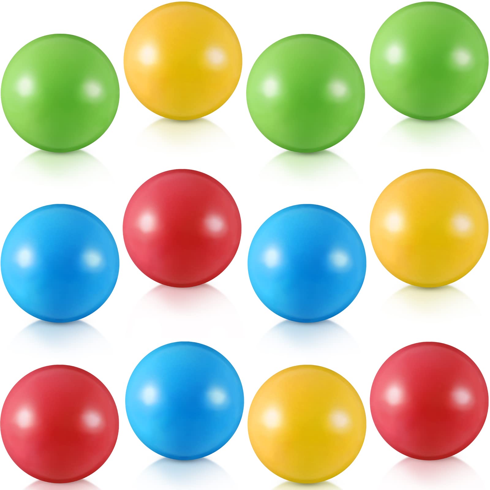 Civaner 12 Pcs Multi Colored Replacement Bulldozer Toy Balls 1.75 Inch Plastic Crush Proof Soft Air Filled Ocean Balls for Toddlers