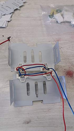 Retrofit Conversion Kit for 8' 2 Bulb Strip Fixture to 4' T8 4 Lamp LED Fixture Bracket Retrofit Kit - Complete Set Includes Plates, Non-Shunted Sockets, and Screws (1-Kit)