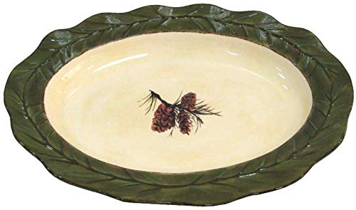 HiEnd Accents Rustic Pine Cone Serving Platter (EA)