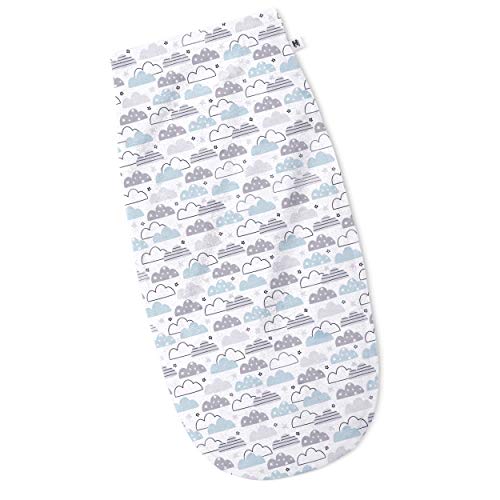 Henry Hunter Baby Swaddle Sack | The Simple Swaddle | Soft Stretchy Cotton Swaddles for Newborns | Baby Swaddles 0-3 Months, Swaddle Blankets for Baby Boy, Pack of 3, Cloud | Moon | Light Heather