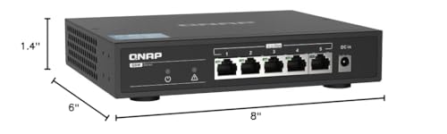 QNAP QSW-1105-5T 5-Port Unmanaged 2.5GbE Switch Broadcom BCM53161 Chipset