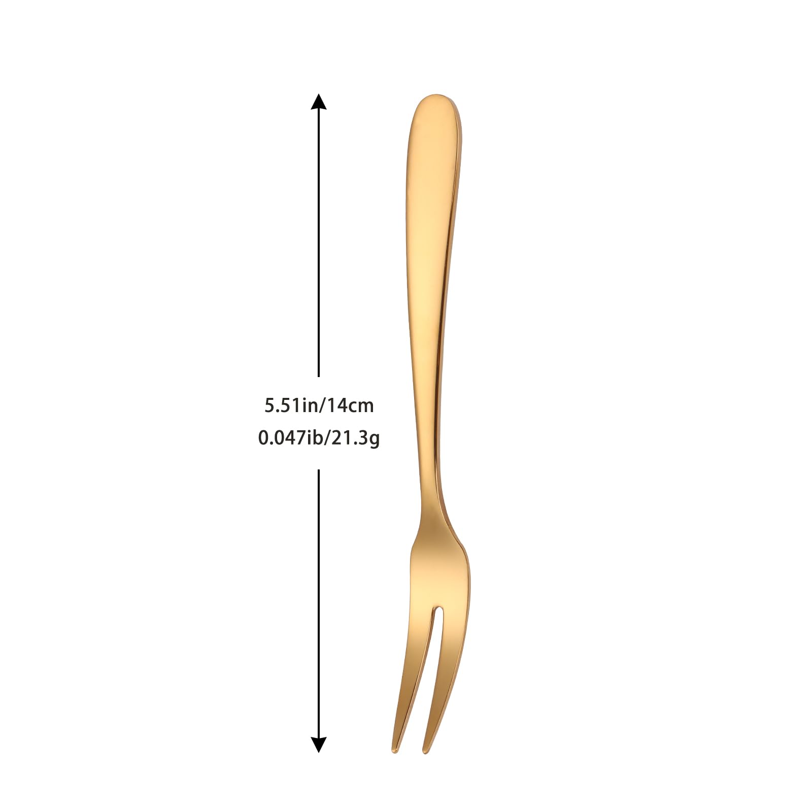 Mafier 5.51-inch Gold Fruit Forks 18/10 Stainless Steel Dessert Forks Tasting Forks Mini Cocktail Forks Appetizer Forks, Dishwasher Safe (Set of 12)