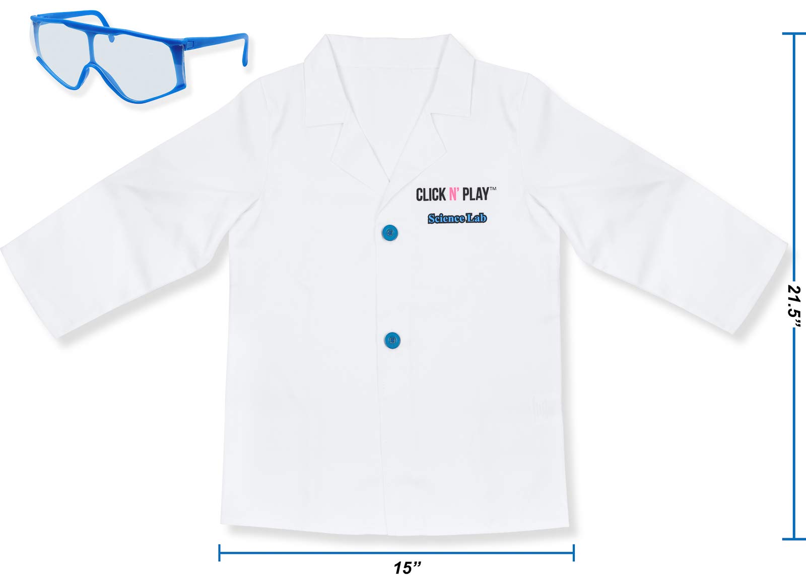 Click N' Play Science Lab Role Play Dress Up Set White