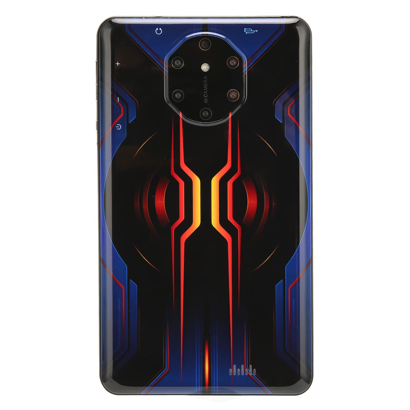 7 Inch Calling Tablet, 4GB 32GB Front 500W Rear 800W Dazzling Orange HD Tablet Anti Blue Light for Android 10.0 US Plug