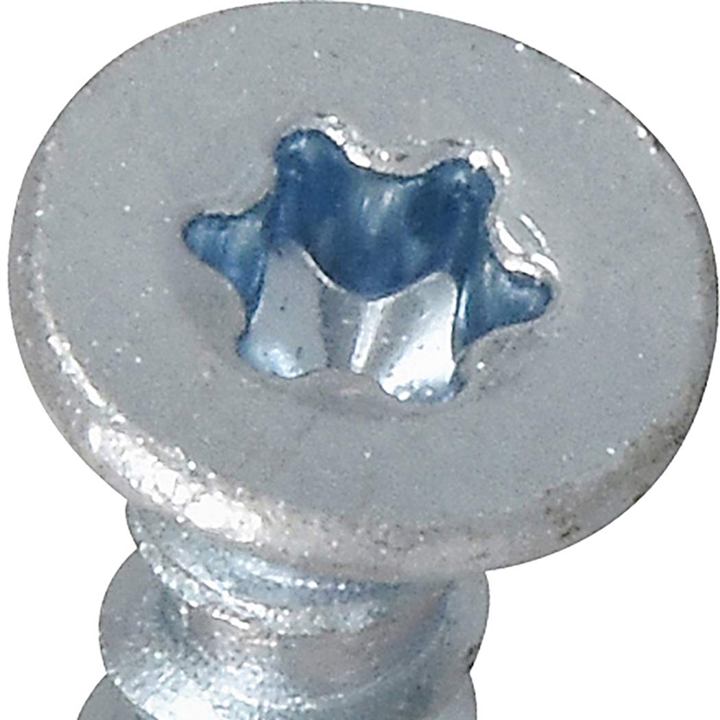 Power Pro Premium One Multi-Material Flat Head Screws, Zinc Plated Steel, Fasten in Wood, Metal, Concrete, Drywall and Plastic, Silver, #8 x 1 inch, Box of 35 Screws