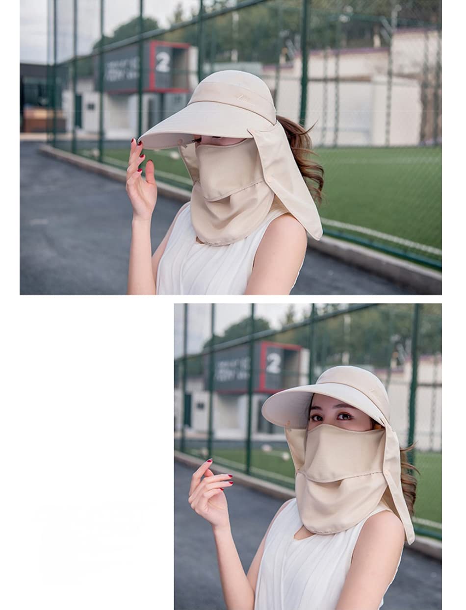 Adult Sun Hat,Sun Hat for Women with UV Protection Wide Brim,Beach,Chin Strap (one Size, Khaki)