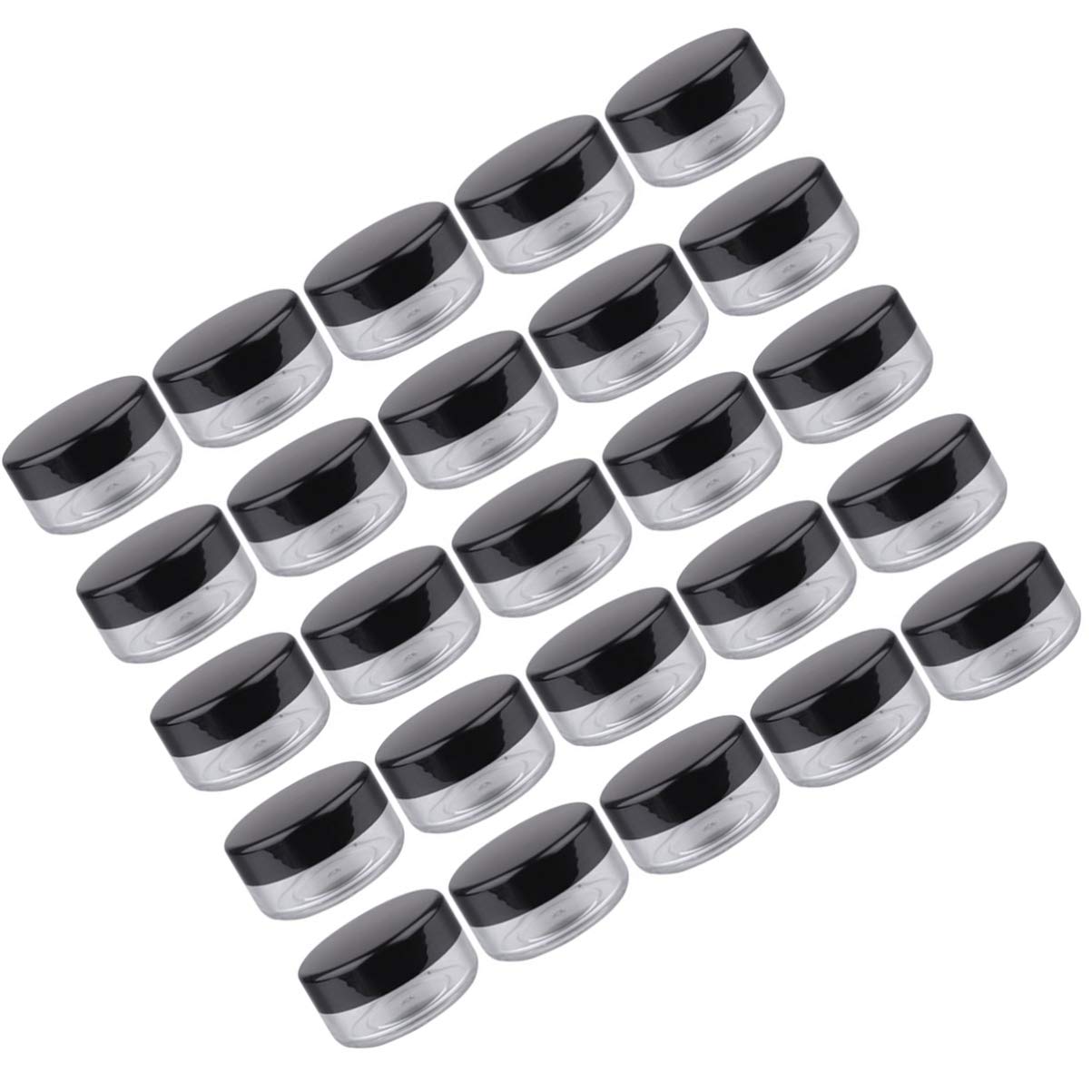 75pcs Lotion G for Mini Jar Lip Jars Cream Bottle Storageblack s Makeup Cosmetics Can Case Container Body Round Empty Sample Travel Ingredients Containers