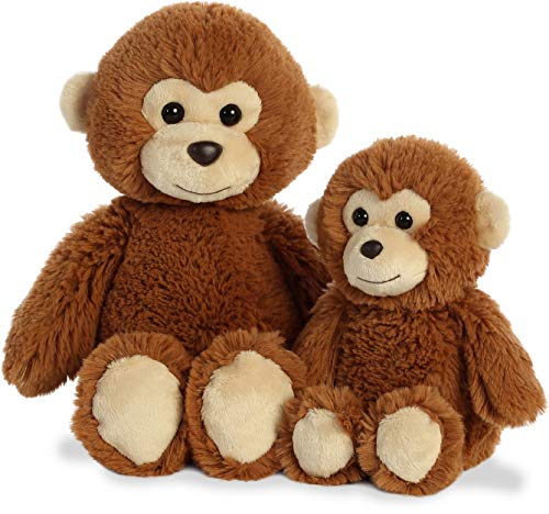 Aurora World 8" Plush Monkey Toy Figure - Soft, Fluffy, and Brown