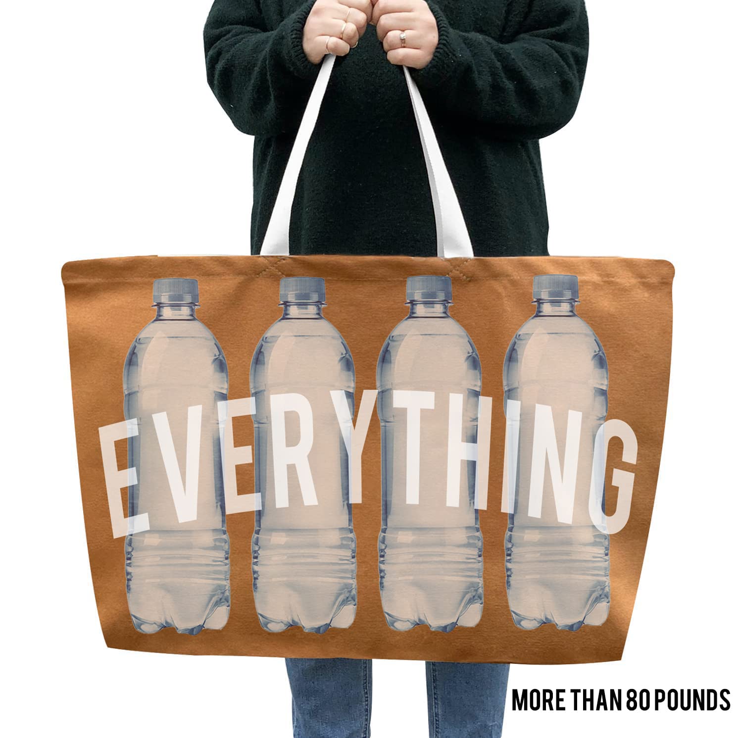 LLYLIU Canvas Tote Bag - Extra Large Shopping Beach Totes Bags Reusable Big Grocery Bag 28" x 8" x 16"