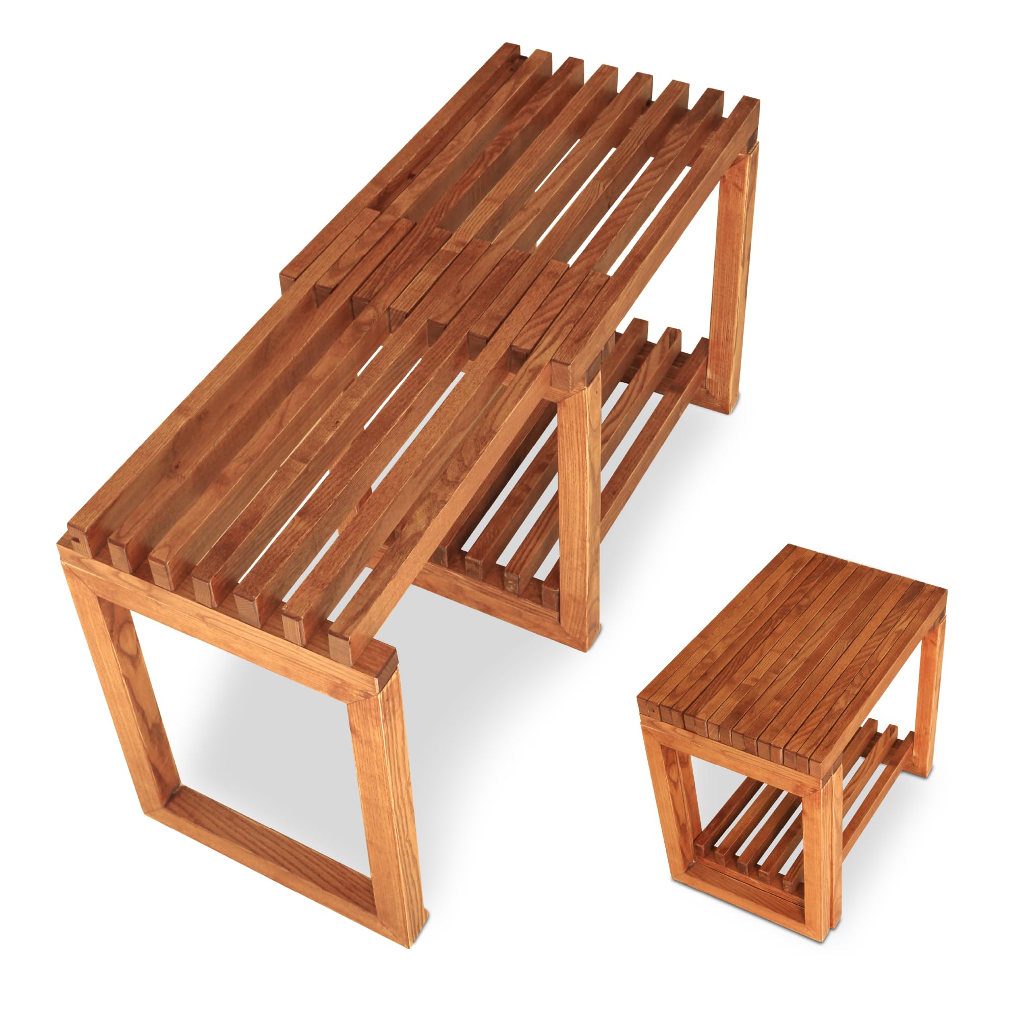 Adjustable Length 29.5 in Shower Stool Bench Chair Waterproof with Storage Shelf for Shaving Legs, Spa, Bath Seat in Bathroom, Inside Shower for Adults Seniors Elderly
