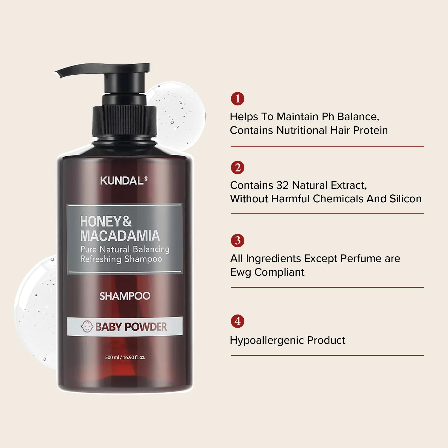 Kundal Honey&Macadamia Hydro-Intensive Protein Premium Nature Hair Shampoo [English Rose] Sulfate Free, Macadamia Oil for Damaged Hiar care, Deep Clean & Hydration 600ml (300ml x2ea) 20.28Fl oz
