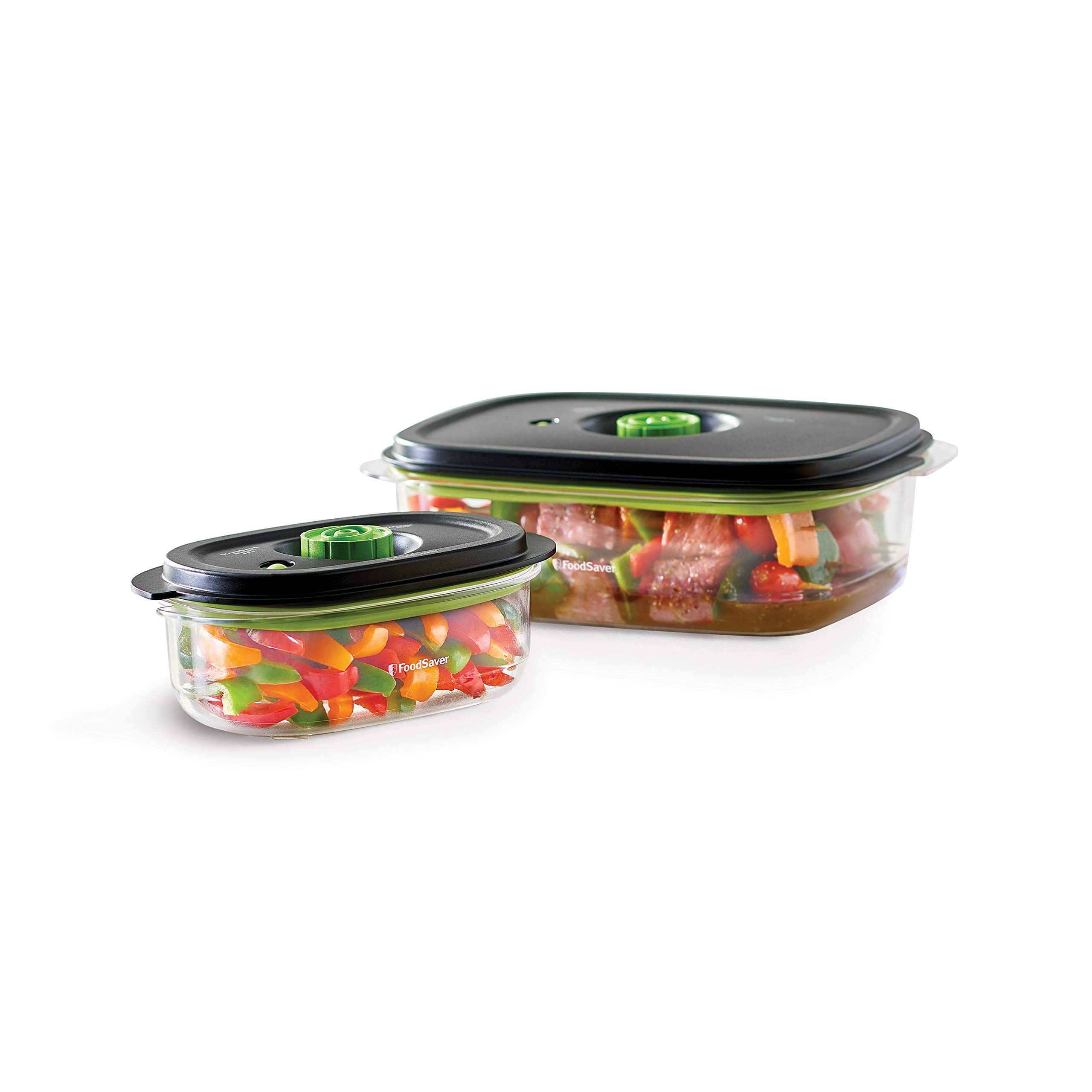 FOODSAVER 2116382 Preserve & Marinate Vacuum -Containers & Reusable Gallon Vacuum Zipper Bags, 8 Count & Reusable Quart Vacuum Zipper Bags, 10 Count