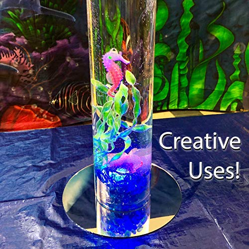 Otterly Pets Plastic Plants for Fish Tank Decorations Large Artificial Aquarium Decor and Accessories (Blue and Purple 8-Pack)