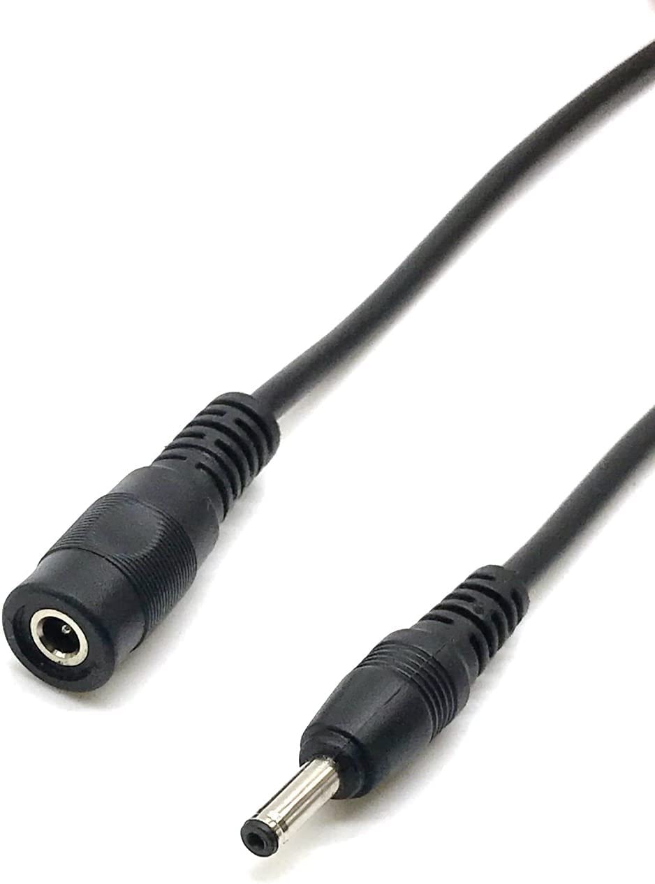 Xenocam Power Extension Cable 16.5ft 1.35mm x 3.5mm Compatible with 5V DC Adapter Cord for CCTV Security Camera IP Camera Standalone DVR (3.5mm DC Plug 16.5ft Black)