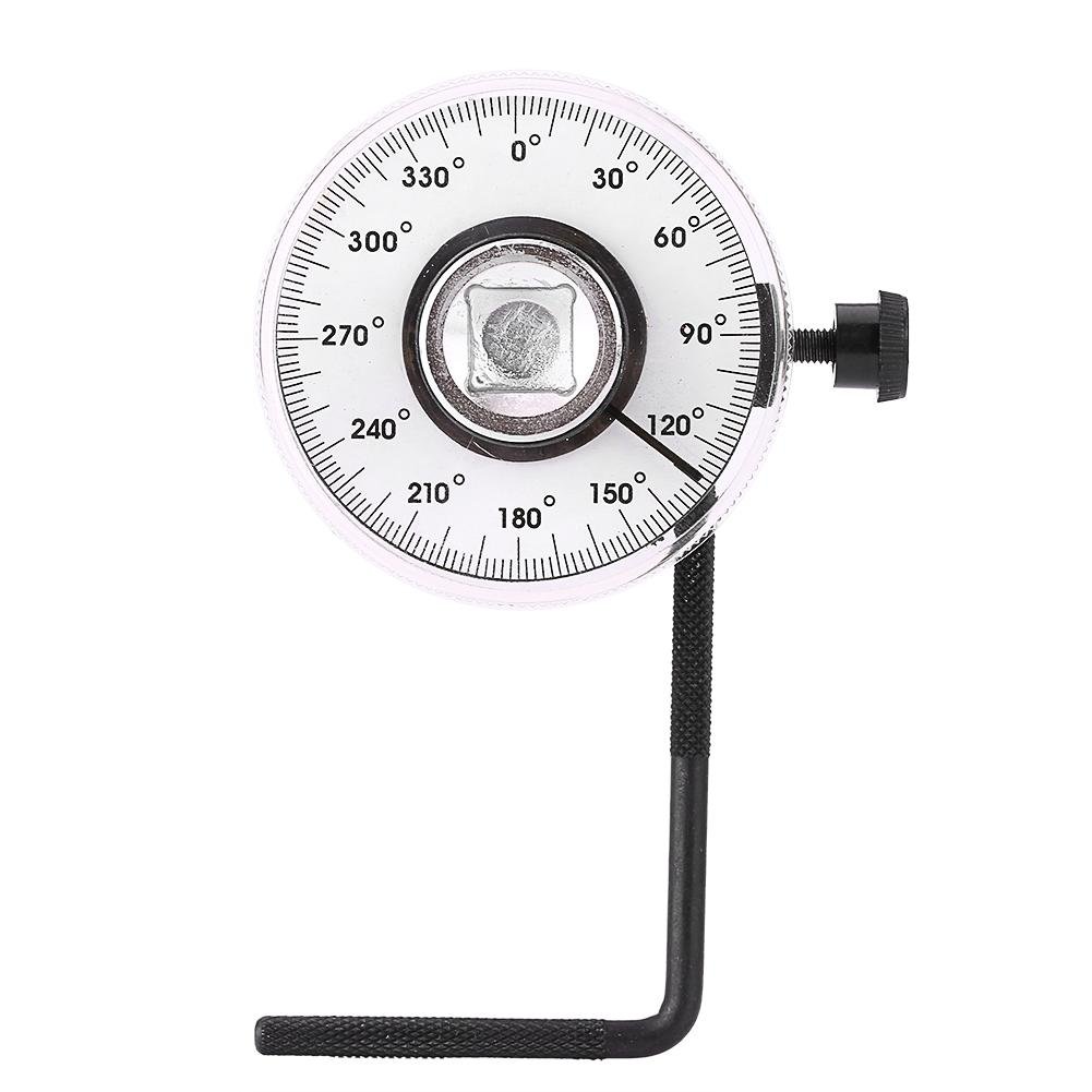 Adjustable Torsion Angle Gauge, Drive Angle Torsion Wrench Measure fits 1/2" Dr. Tools Ratchet/Torsion Wrench/Power Bar etc
