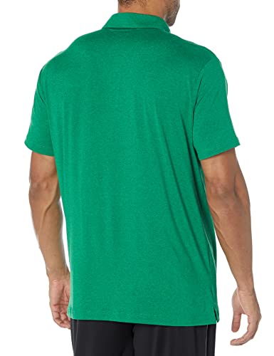 Columbia Men's Tech Trail Novelty Polo, Bamboo Forest Heather Stripe, X-Large Tall