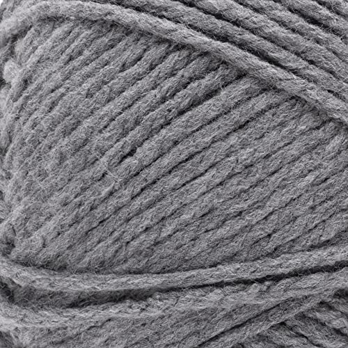 Bernat Softee Chunky BB True Gray Yarn - 1 Pack of 14oz/400g - Acrylic - #6 Super Bulky - 431 Yards - Knitting, Crocheting & Crafts
