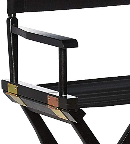 Casual Home Director's Chair ,Black Frame/Black Canvas,30" - Bar Height