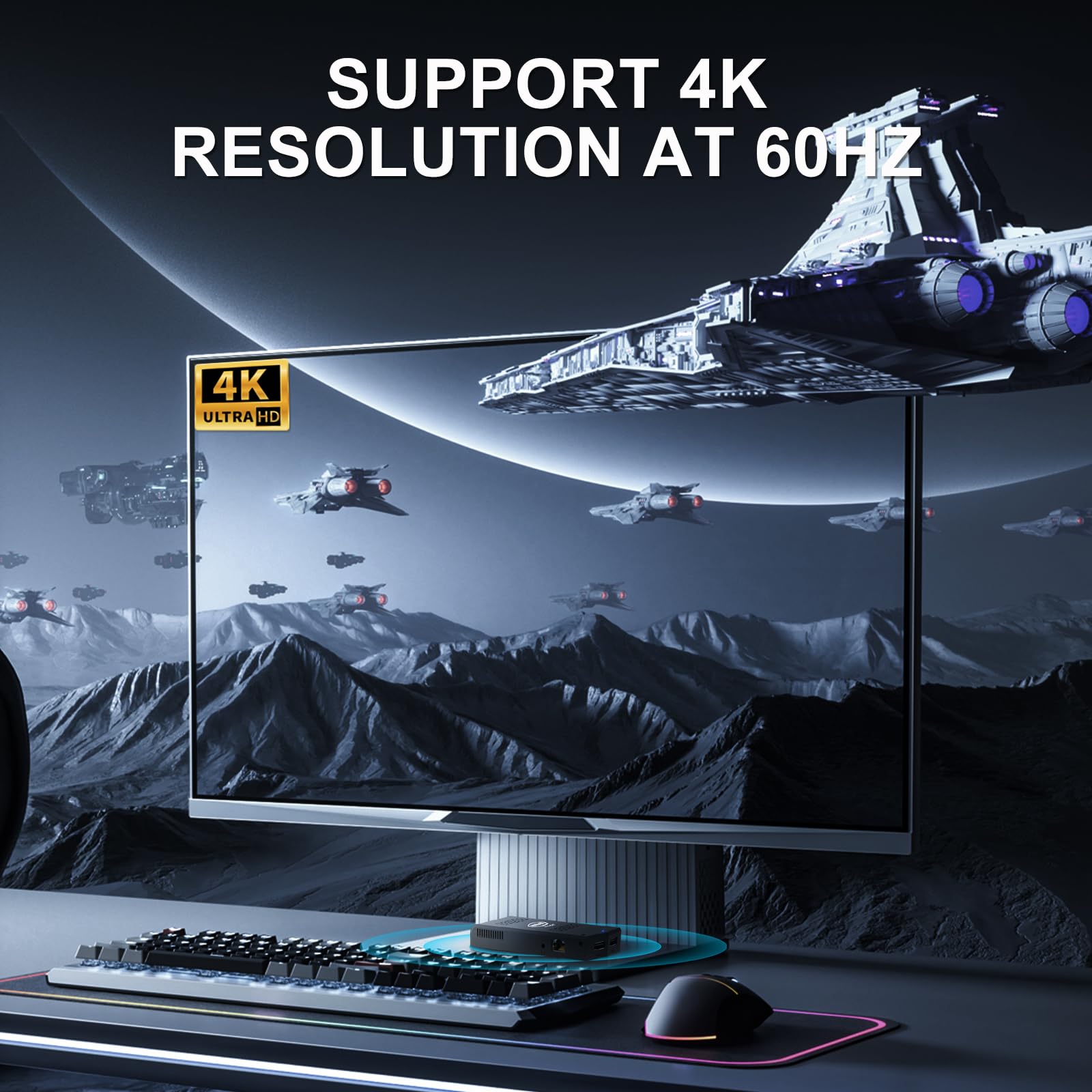 AIOEXPC Mini PC Stick Intel Celeron J4125 Windows 11 Pro 8GB DDR4 512GB SSD Compute Stick Support 4K HD, Gigabit Ethernet, 2.4G+5.0G Dual Band Wi-Fi, USB 3.0 Port, Bluetooh 4.2