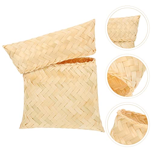 Bamboo Sticky Rice Basket Woven Baskets Tray Decor Bamboo Woven Basket Candy Basket Bamboo Tea Snack Container Handmade Woven Basket Wedding Decor Woven Storage Basket