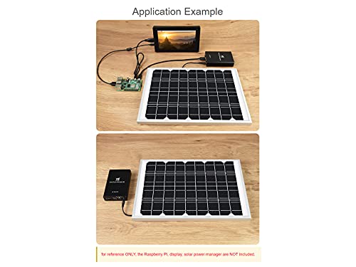 Waveshare Polysilicon Solar Panel (18V 10W) 10Wp Power Photovoltaic Panel High Conversion Efficiency