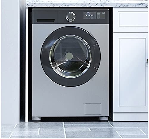8 PCS Shock and Noise Cancelling Washing Machine Support, Anti Vibration Pads with Tank Tread Grip, Washer and Dryer Pedestals Fit All Machines