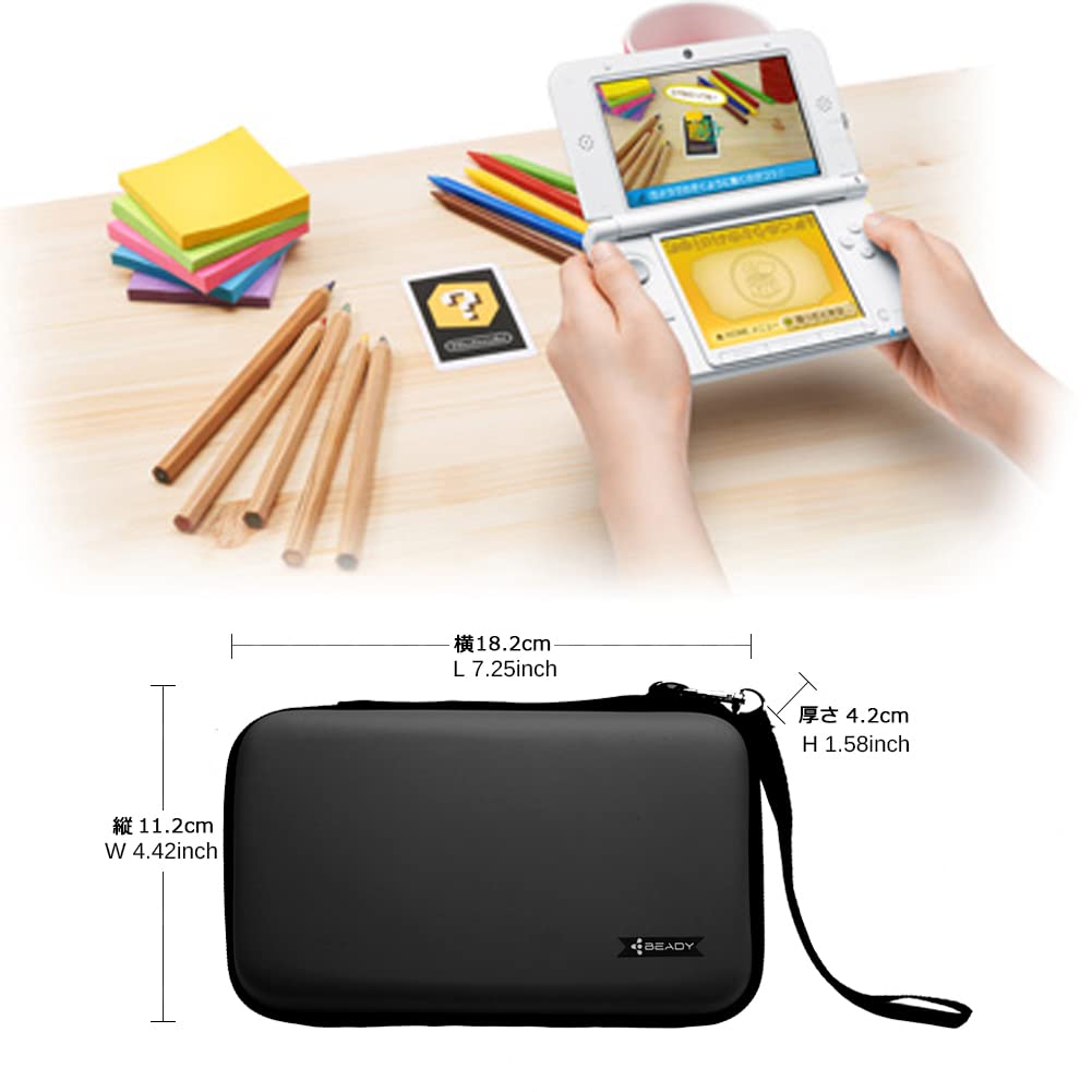 BEADY Carrying Case for Nintendo NEW3DS XL, NEW3DS LL, 3DS XL, 3DS LL storage case console storage case BLACK