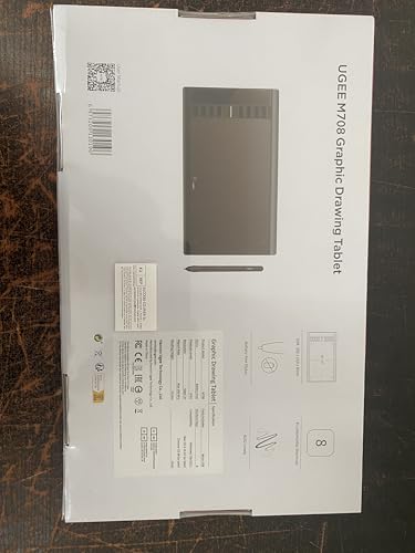 UGEE M708 Drawing Tablet,10 x 6 inch Digital Graphics Tablet with Battery-Free Stylus,8 Hot Keys Compatible with Windows MacBook Chromebook,Prefect for Artist,Designer,Beginner Online Teaching