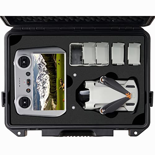 Akwscyby DJI Mini 3/mini 3 Pro case Waterproof Hard Case for DJI Mini 3 /Mini 3 Pro Accessories, dji mini 3 pro hard case/case hard,RC-N1/RC Controller(Only Case) DJI Mini 3 pro bag, EVA+PP material