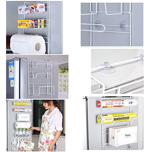 OKOKMALL US--Hot 6 Tier Kitchen Spice Rack Storage Shelf Over Fridge Cabinet Holder Organizer