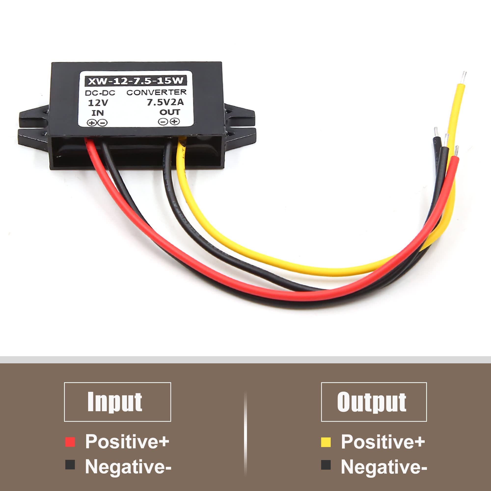 uxcell DC 12V Step Down to 7.5V DC 2A 15W Power Supply Module Electronic Transformer