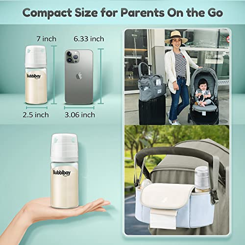 Bubblbay Portable Baby Formula Dispenser On The Go One-Press Formula Container for Travel & Night Feeding Easy Clean Baby Milk Powder Dispenser
